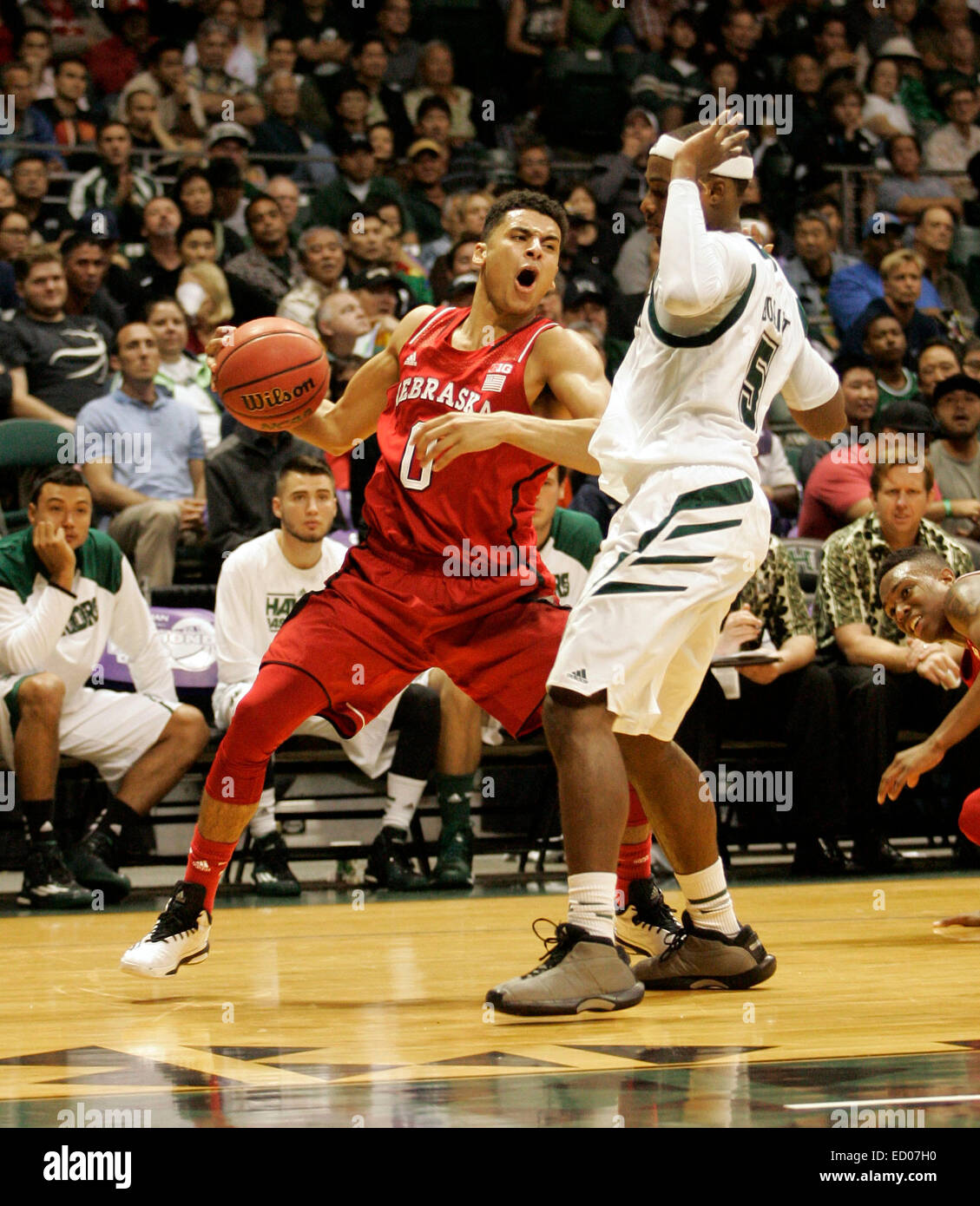 December 22, 2014 - Nebraska Cornhuskers guard Tai Webster #0 puts an ...