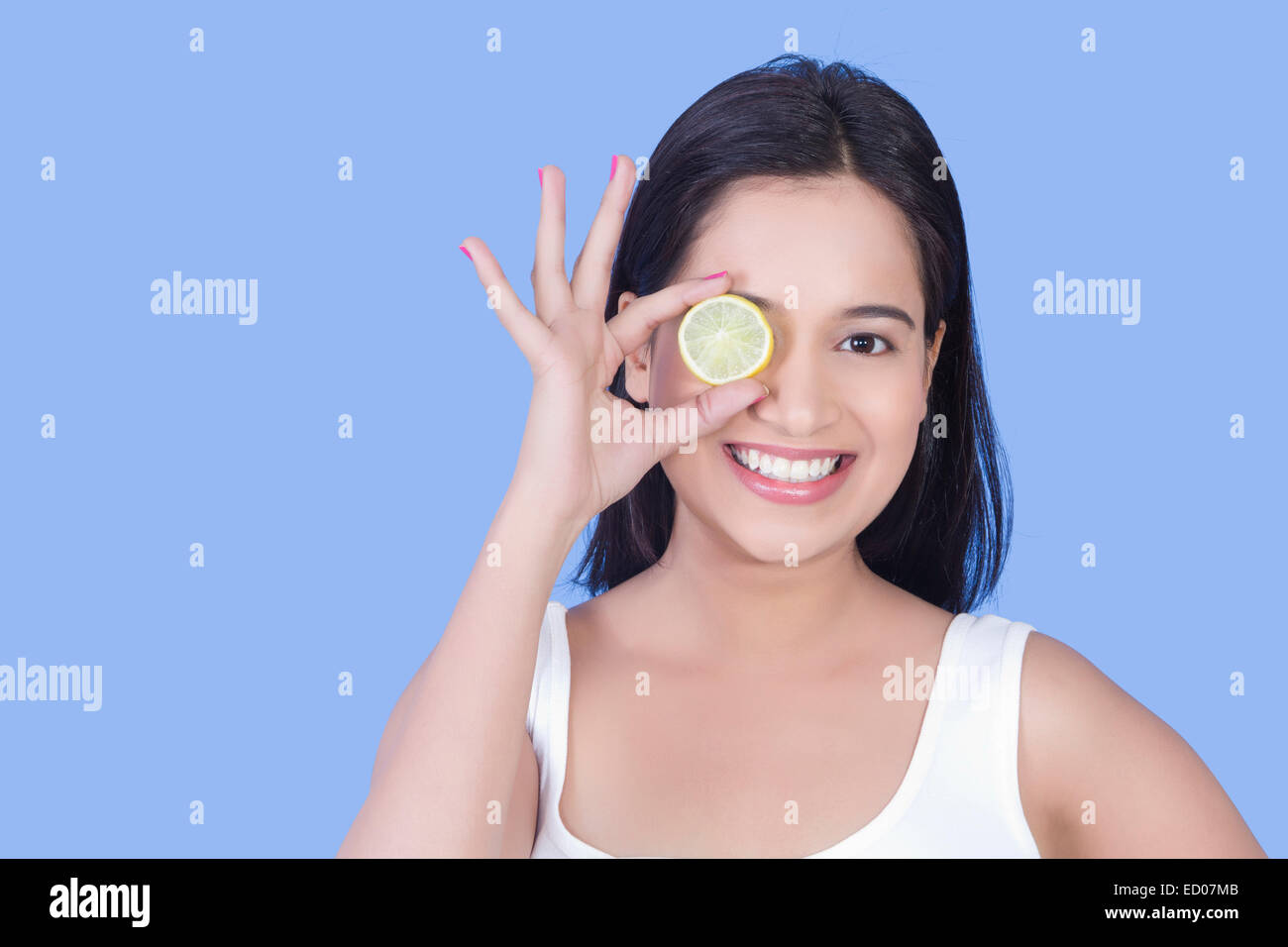 1 indian Beautiful lady Meyer-lemon Stock Photo - Alamy