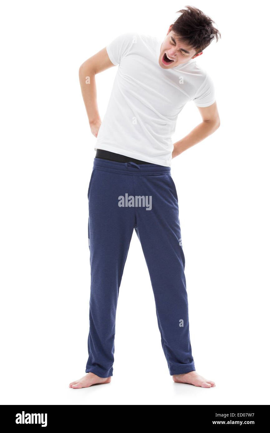 Young man wake up Cut Out Stock Images & Pictures - Alamy