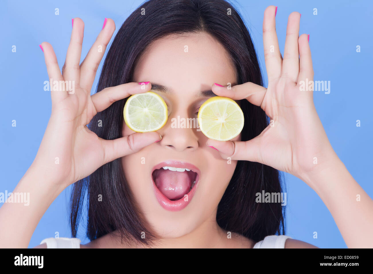 1 indian Beautiful lady Meyer-lemon Stock Photo - Alamy