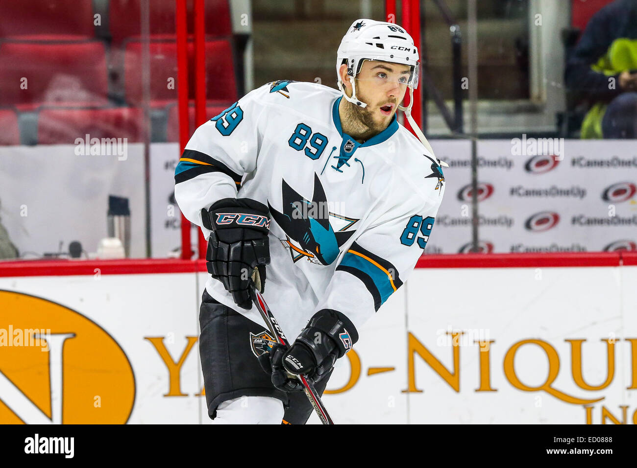 Raleigh, North Carolina, USA. 16th Nov, 2014. San Jose Sharks left wing ...