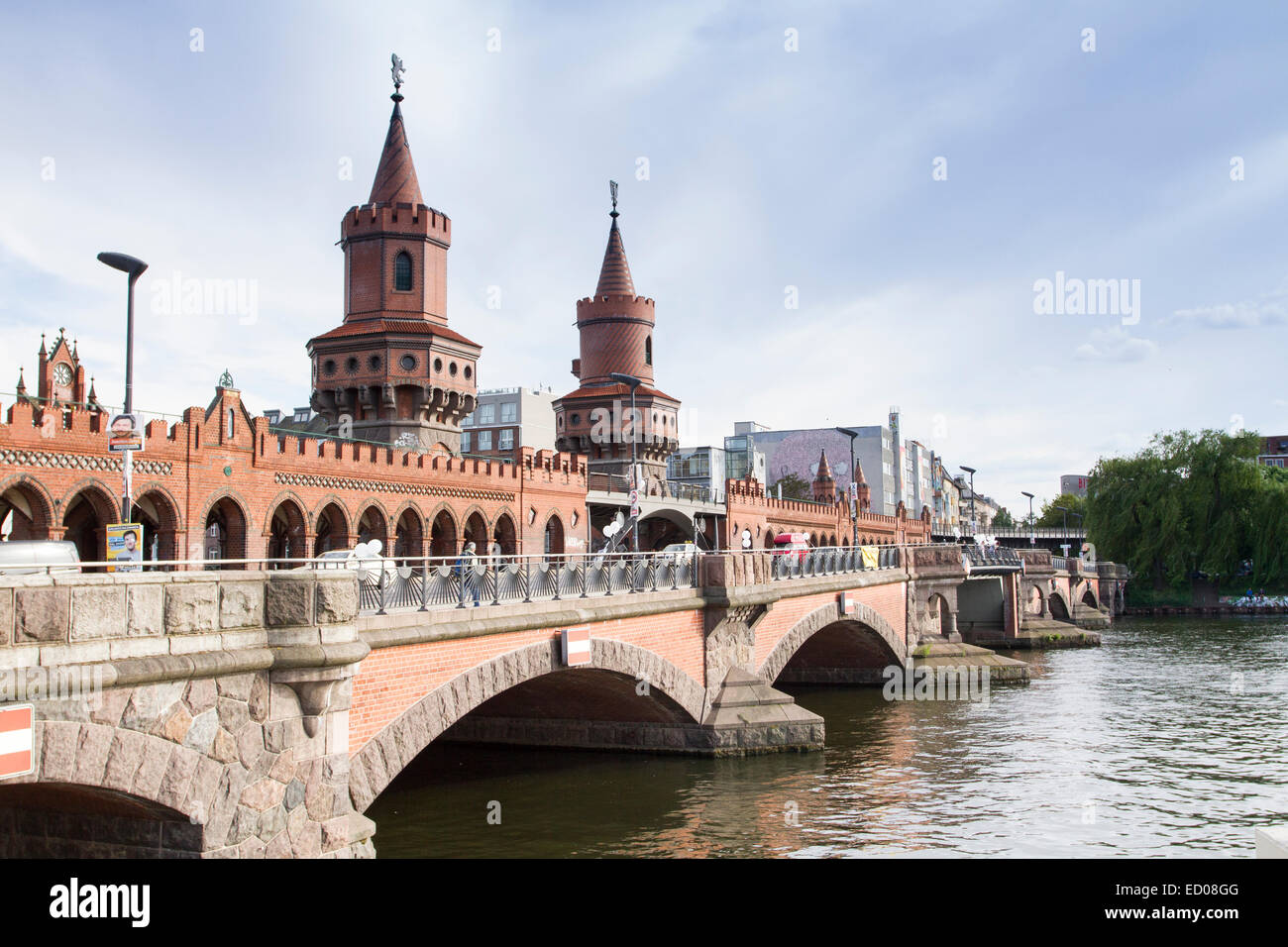 Oberbaumbrucke bridge in Schlesisches Tor, Kreuzberg, Berlin, Germany ...