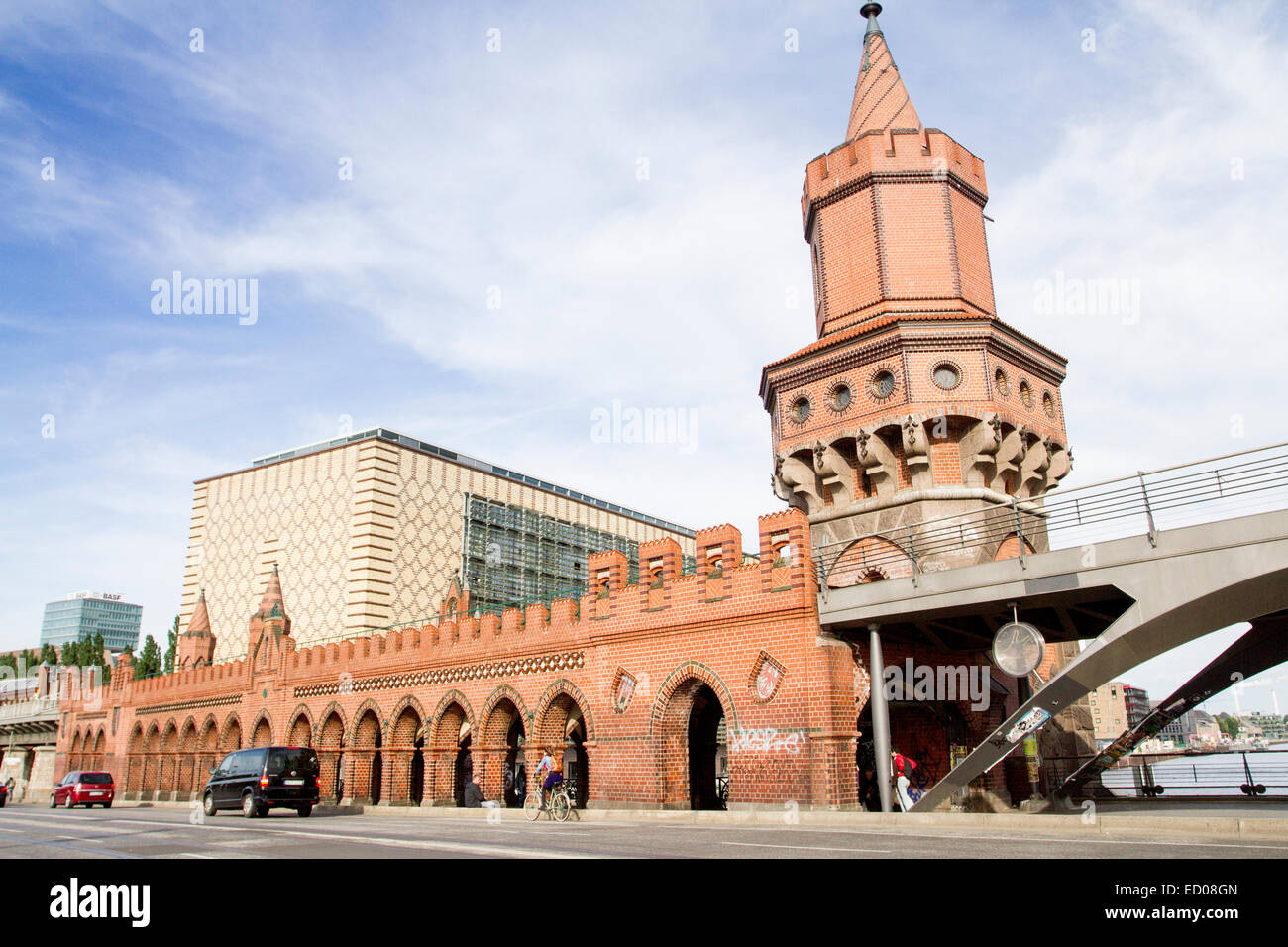Oberbaumbrucke bridge in Schlesisches Tor, Kreuzberg, Berlin, Germany ...