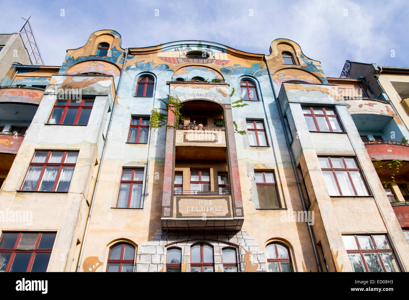 Colorful house in Kreuzberg, Berlin, Germany Stock Photo - Alamy