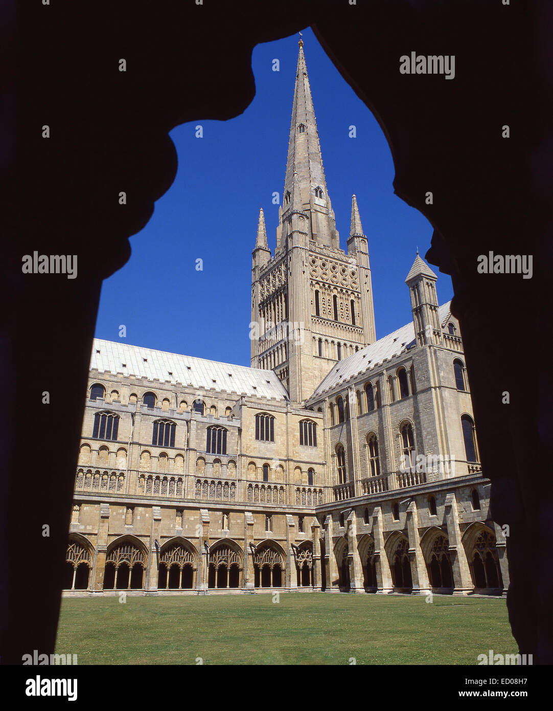 Norwich Cathedral, Norwich, Norfolk, England, United Kingdom Stock ...