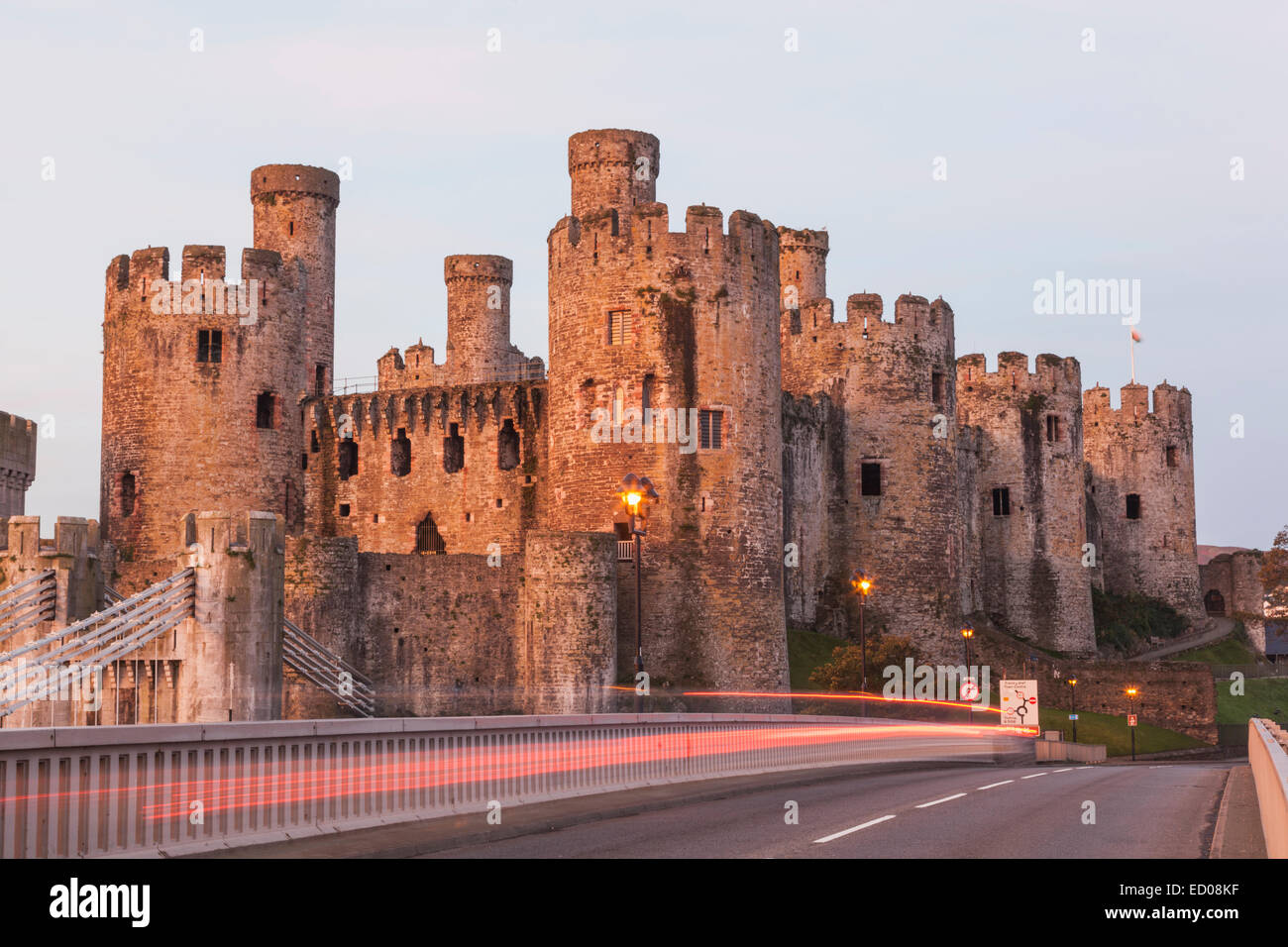 Wales, Conwy, Conwy Castle Stock Photo - Alamy