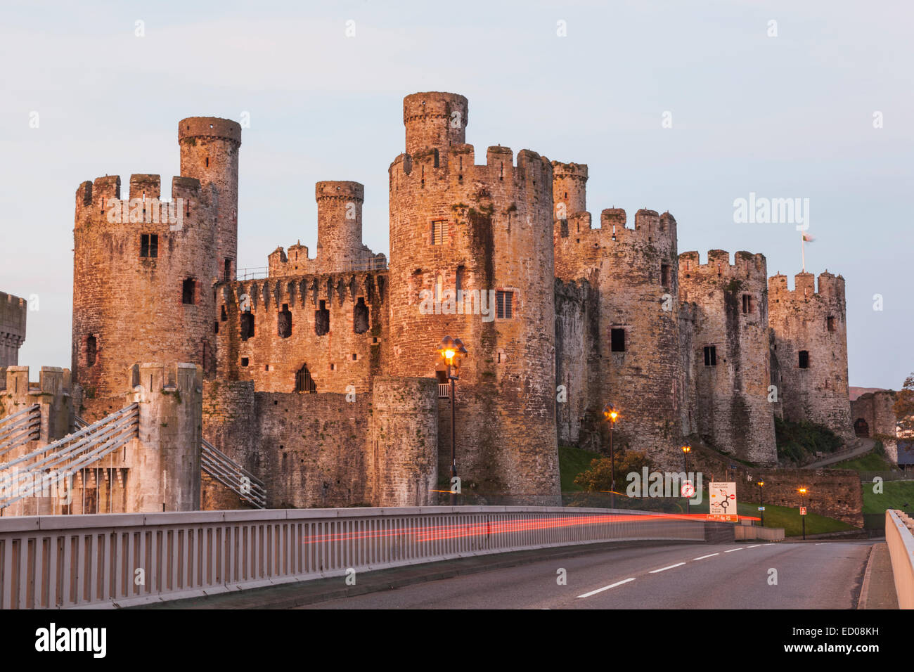Wales, Conwy, Conwy Castle Stock Photo - Alamy