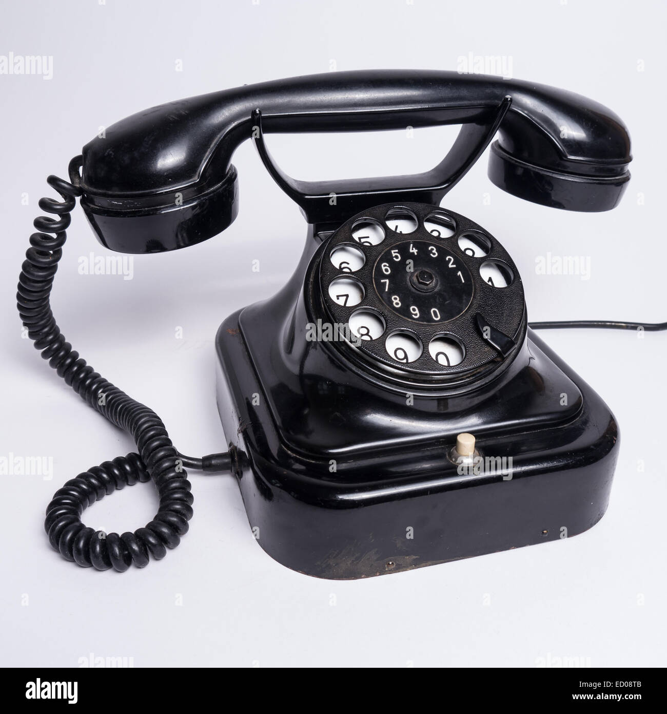 very old black telephone Stock Photo - Alamy