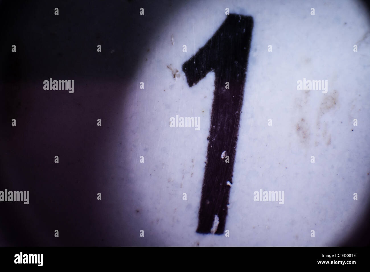 number one in eerie look (number of an old telephone Stock Photo - Alamy