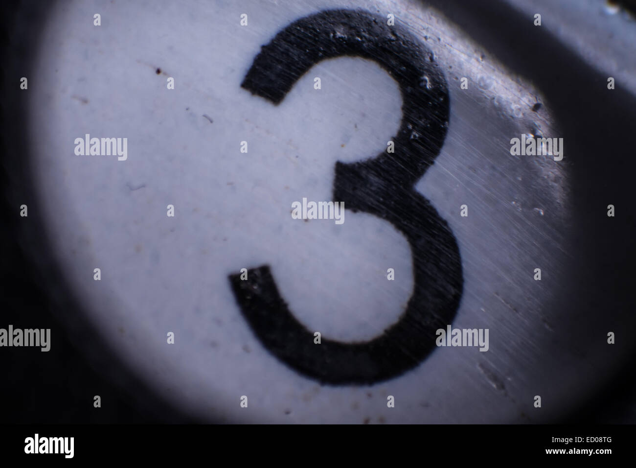 number zero in eerie look (number of an old telephone Stock Photo - Alamy
