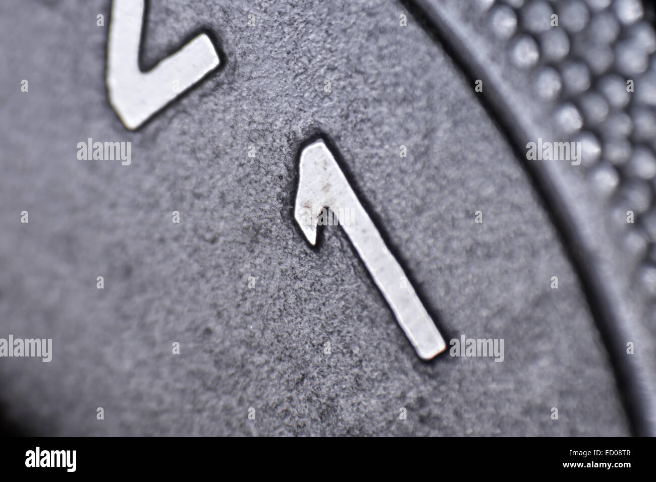 number one on an very old metallic surface Stock Photo - Alamy
