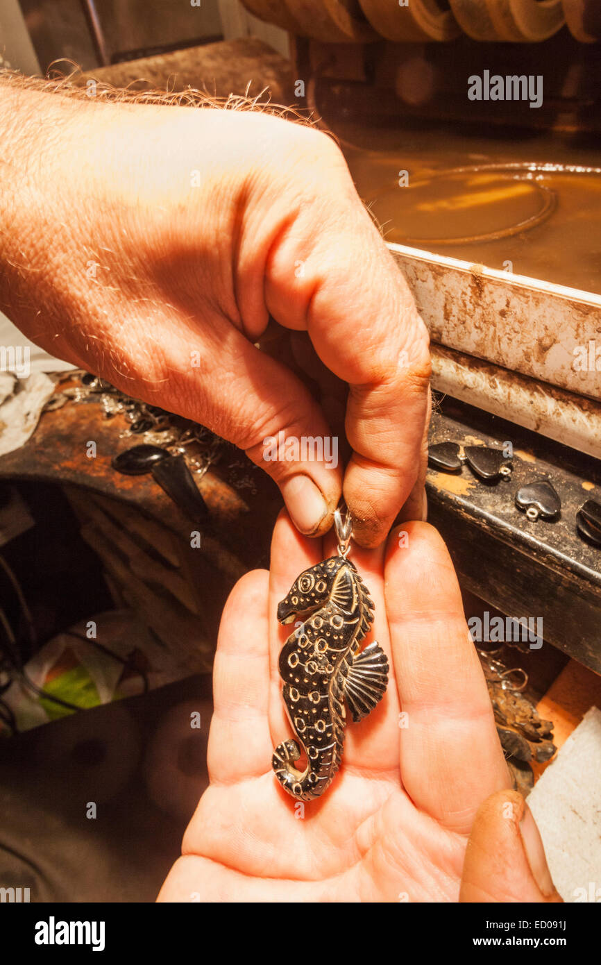 England, Yorkshire, Whitby, Jewellery Made of Whitby Jet Stock Photo ...