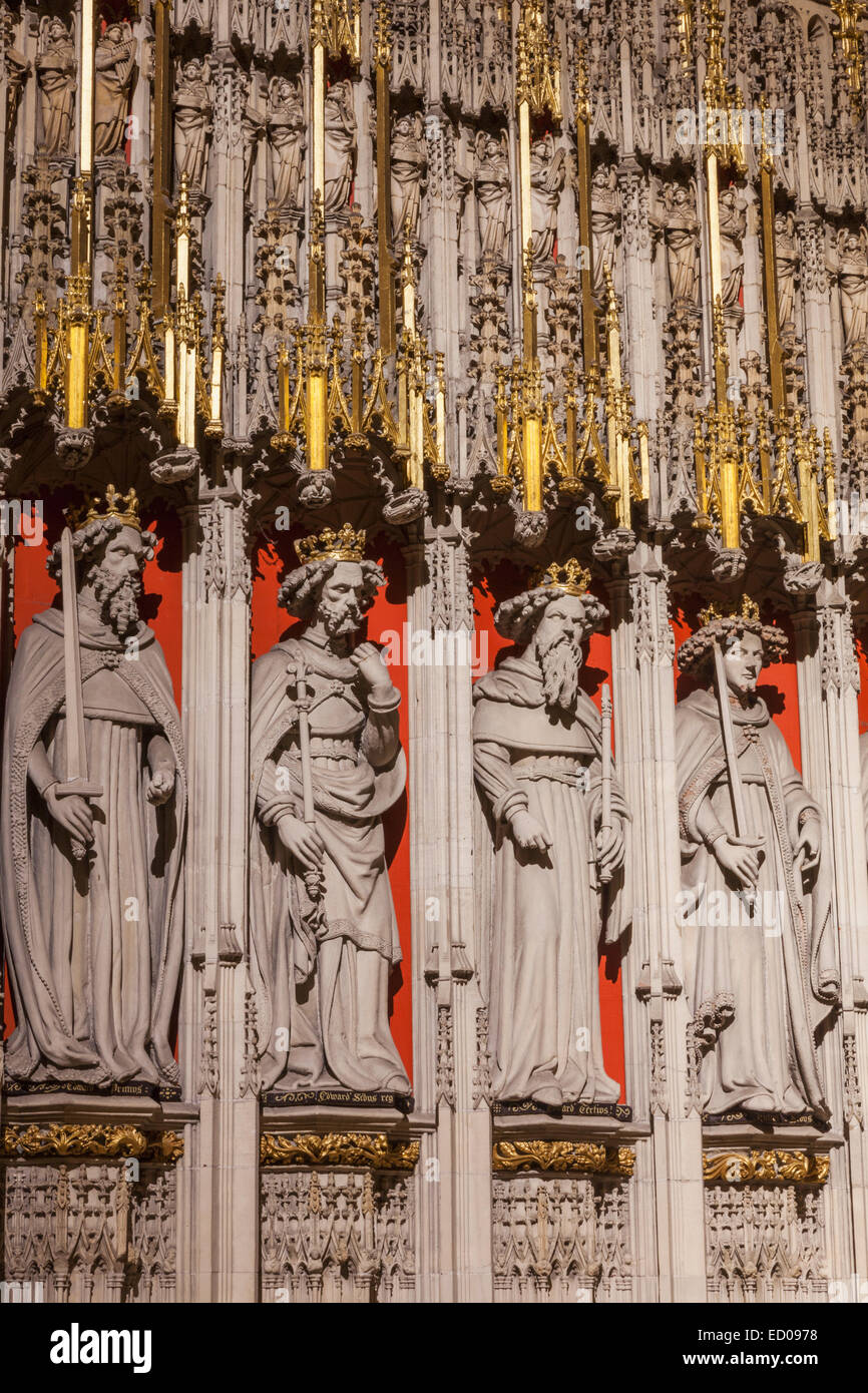 England, Yorkshire, York, York Minster, The Quire Screen depicting ...