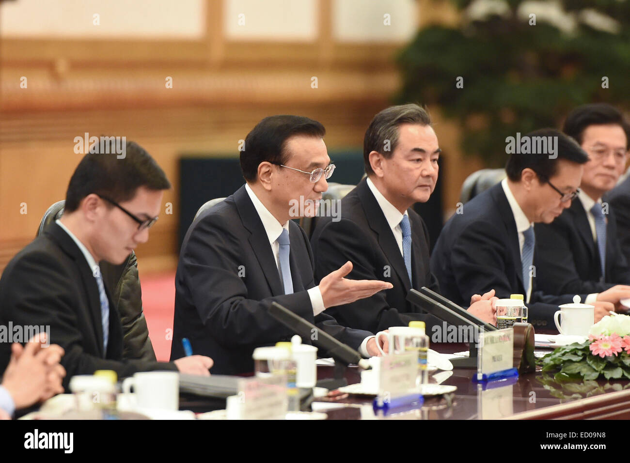 Beijing, China. 22nd Dec, 2014. Li Keqiang meeting with Thai prime ...