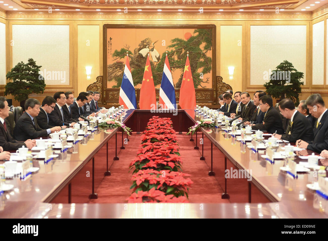 Beijing, China. 22nd Dec, 2014. Li Keqiang meeting with Thai prime ...