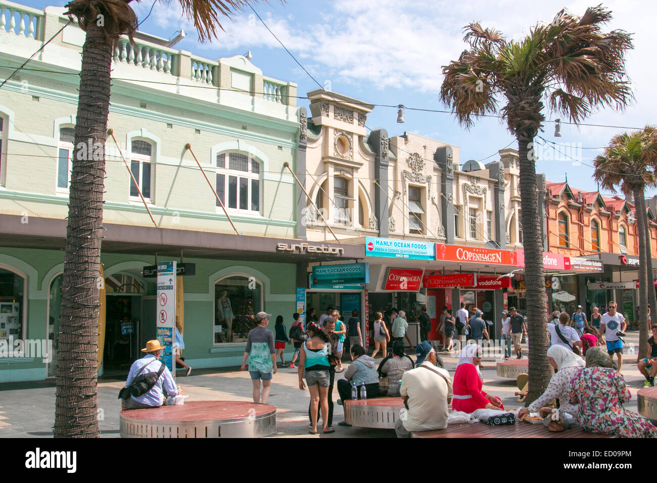 shops and retailers on the corso in Manly, Sydney,Australia Stock Photo ...