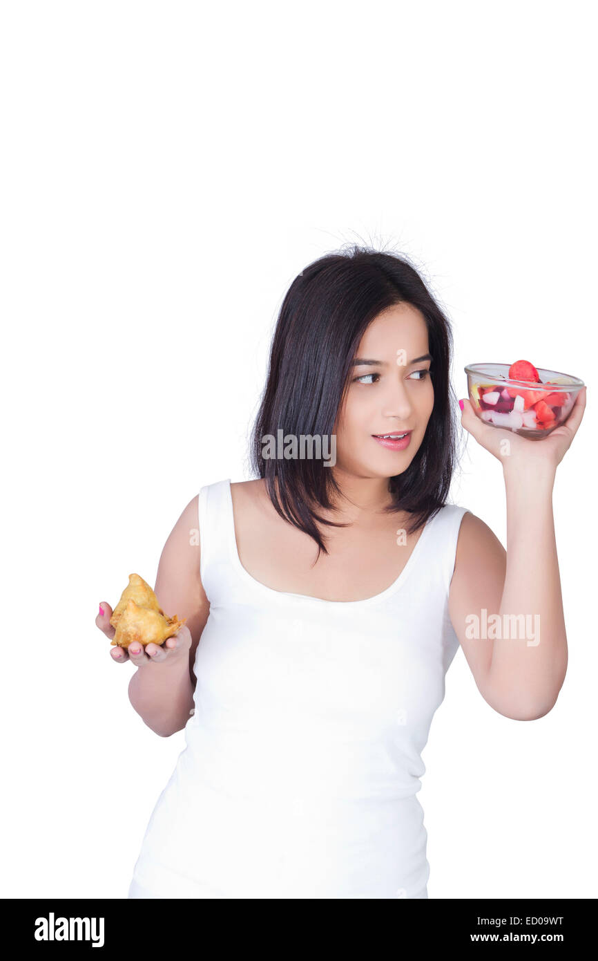 1 indian Beautiful lady Dieting Stock Photo - Alamy