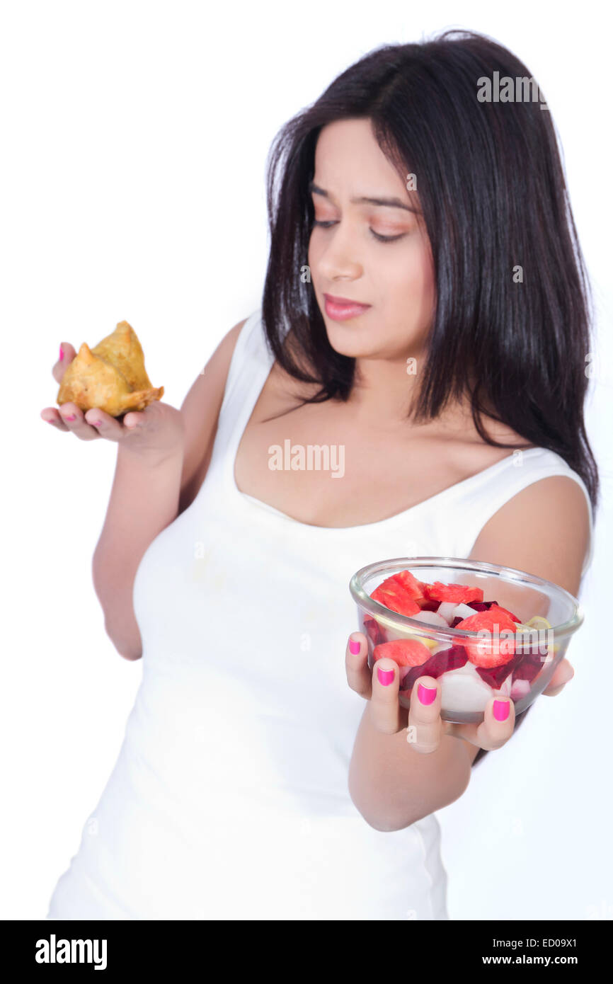 1 indian Beautiful lady Dieting Stock Photo - Alamy