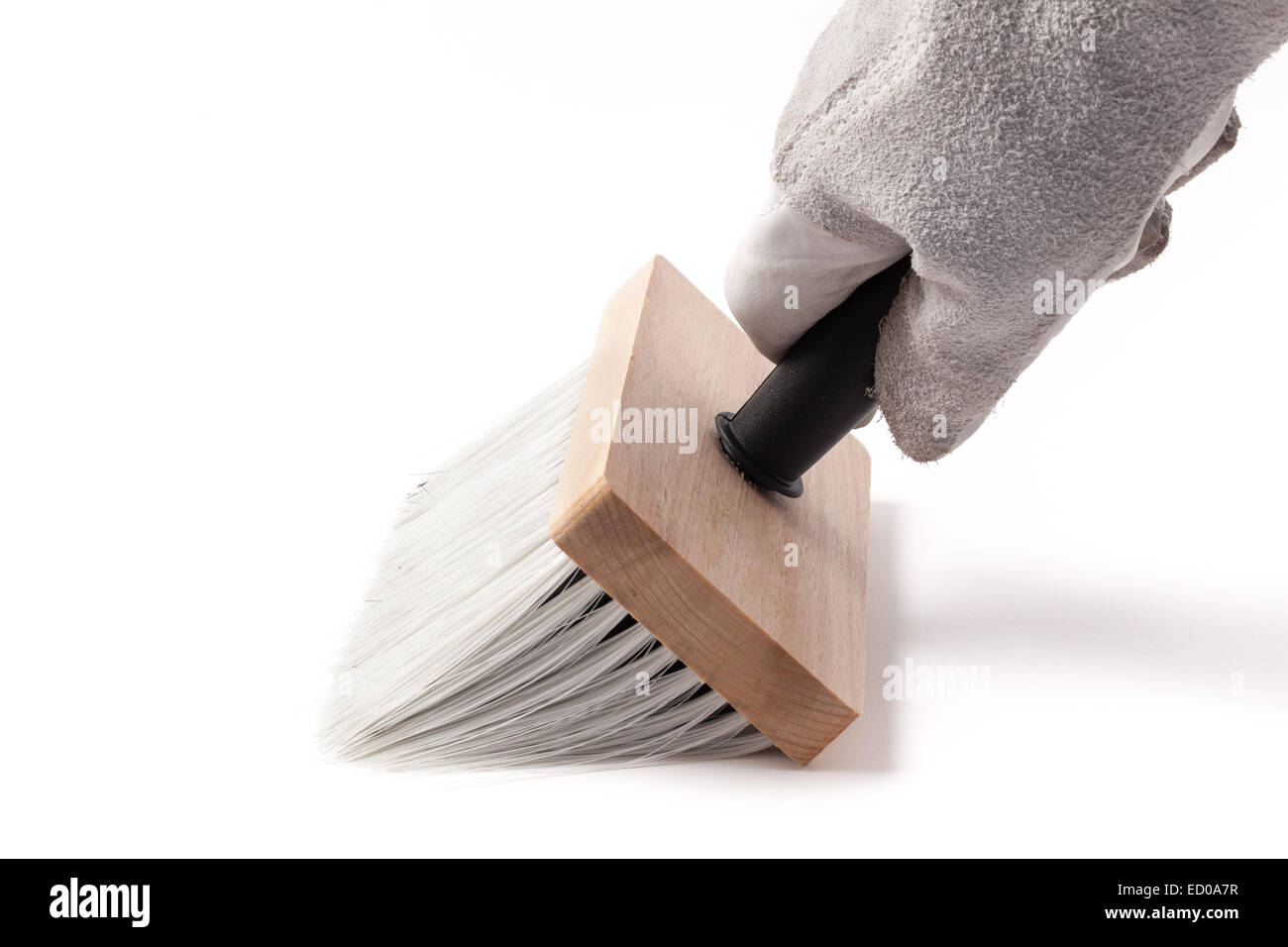 Painting with big paintbrush isolated on white background Stock Photo ...