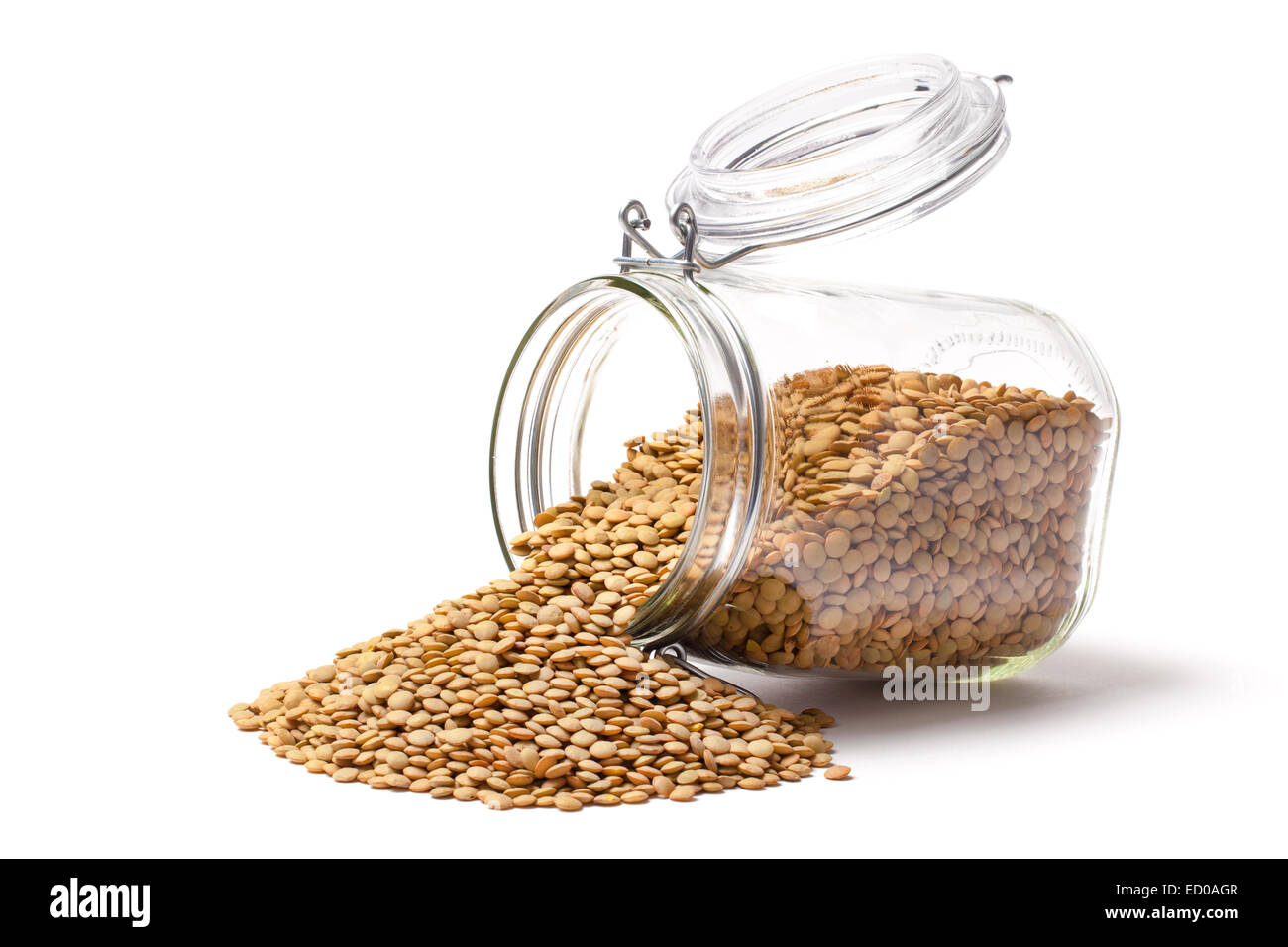 Open glass jar of lentils hi-res stock photography and images - Alamy