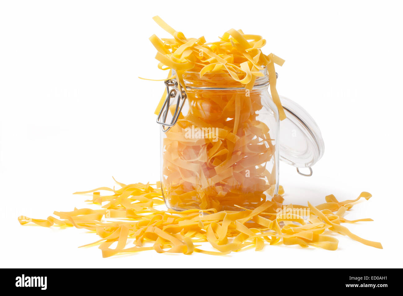 Typical italian food pasta in a jar isolated on white Stock Photo - Alamy
