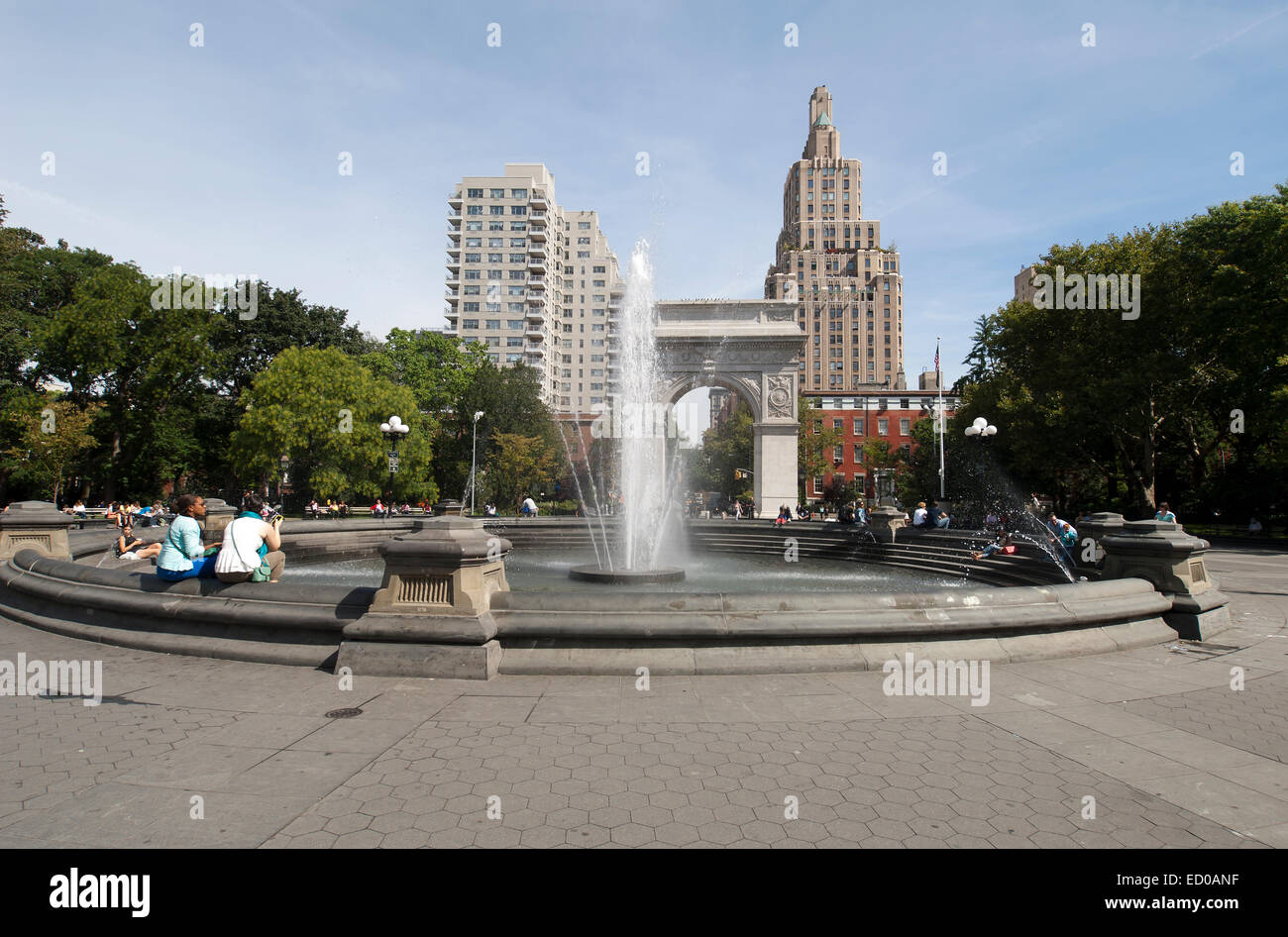 Washington Square Park Greenwich Village Manhattan New York USA Stock ...
