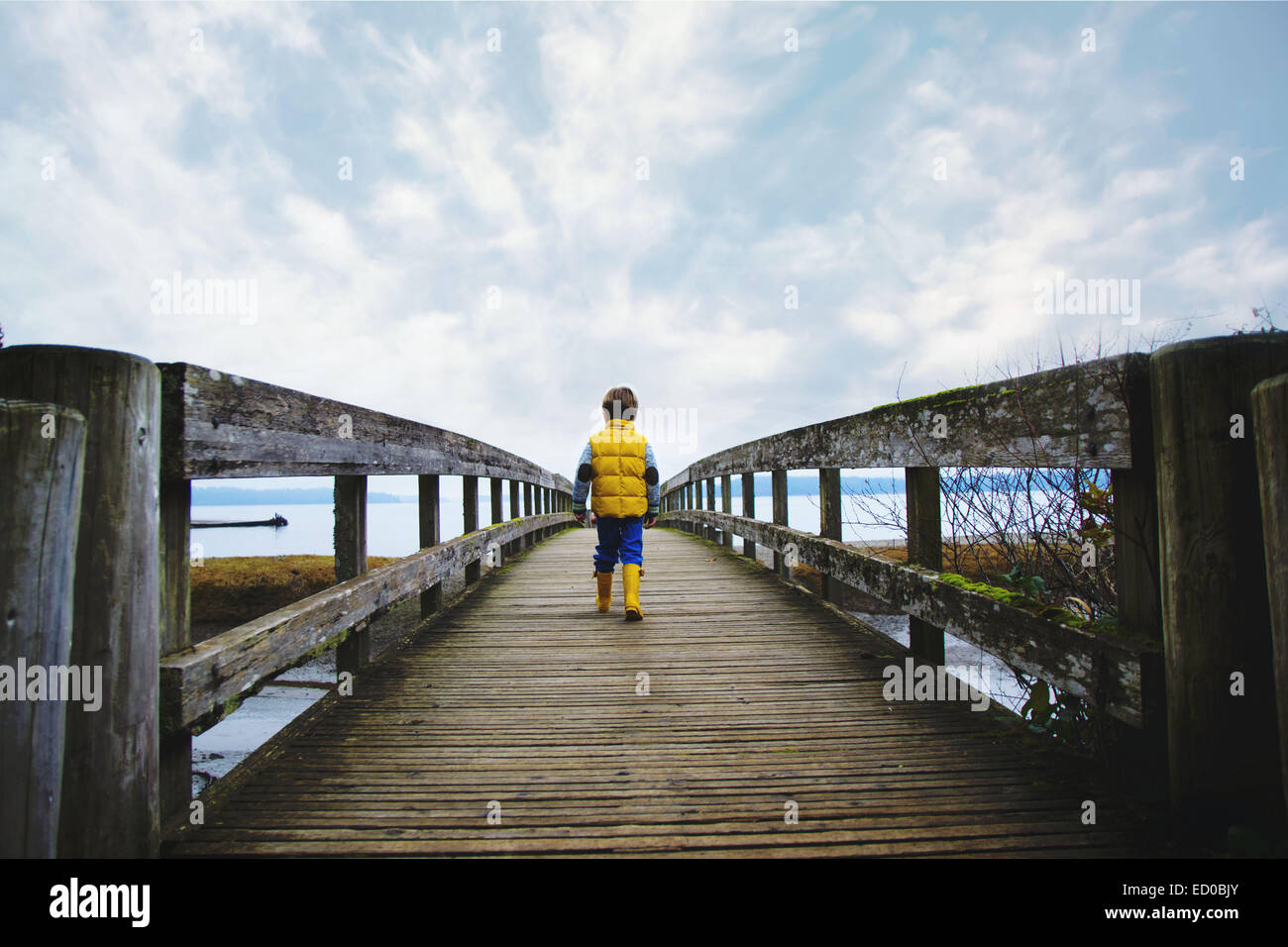 Child wood bridge hi-res stock photography and images - Alamy