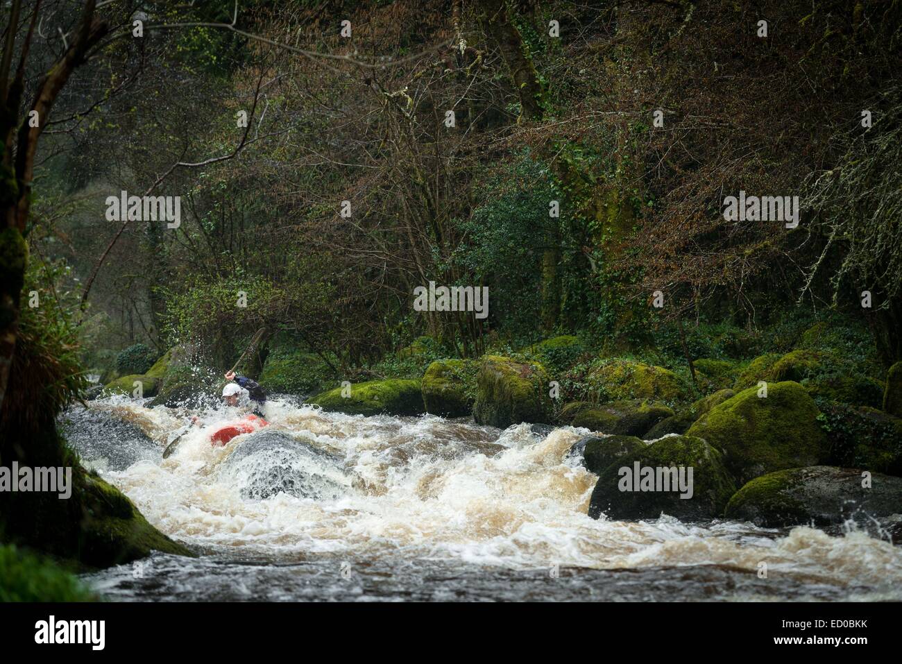 France, Morbihan, Le Faouet, kayak on the Elle river Stock Photo - Alamy
