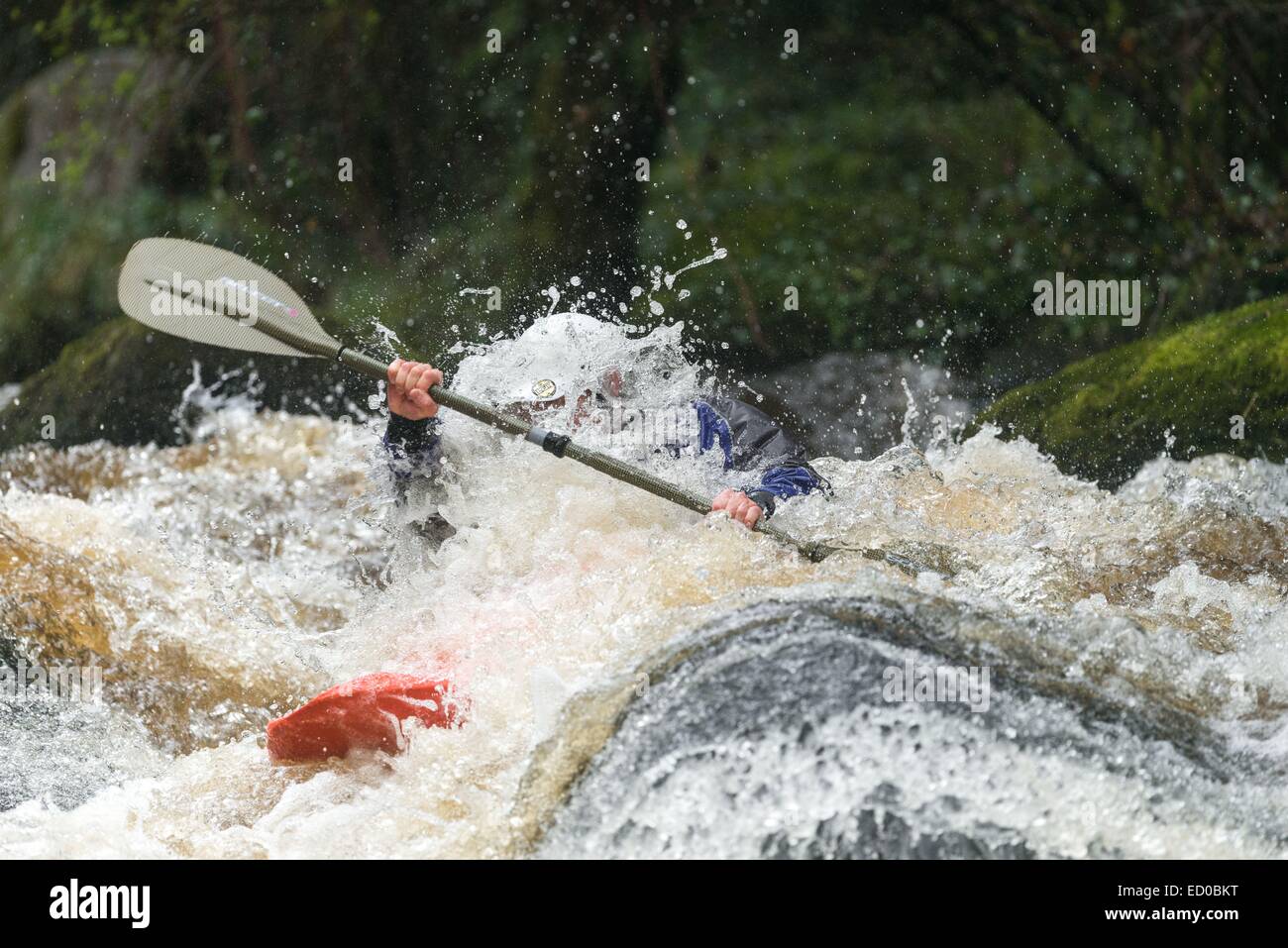 France, Morbihan, Le Faouet, kayak on the Elle river Stock Photo - Alamy