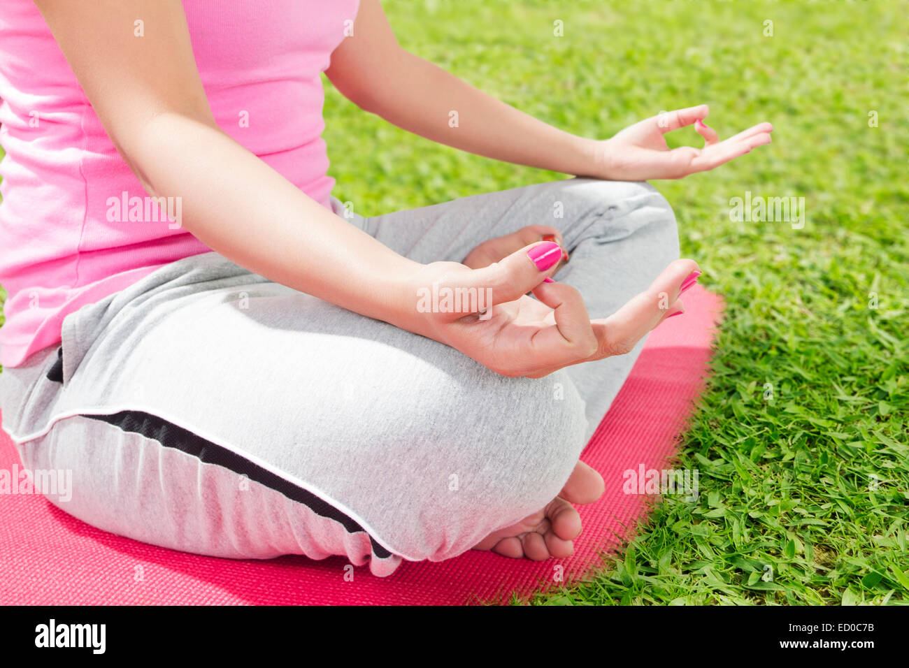 indian Lady Yoga Meditation Stock Photo - Alamy