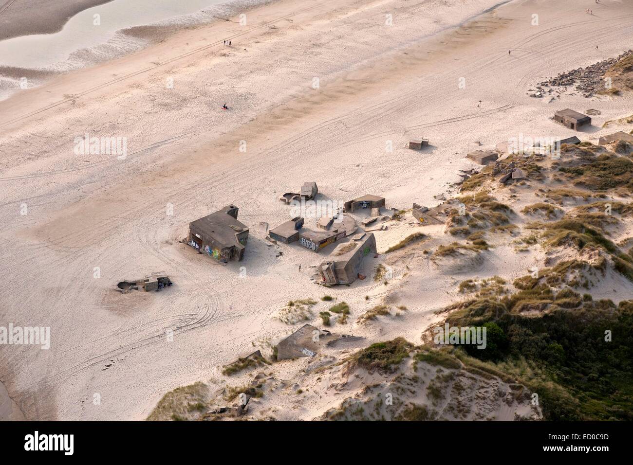 France, Pas de Calais, Berck sur Mer, Blockhouse Atlantic Wall from the ...