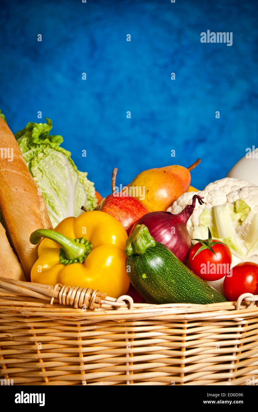 food in a basket Stock Photo - Alamy