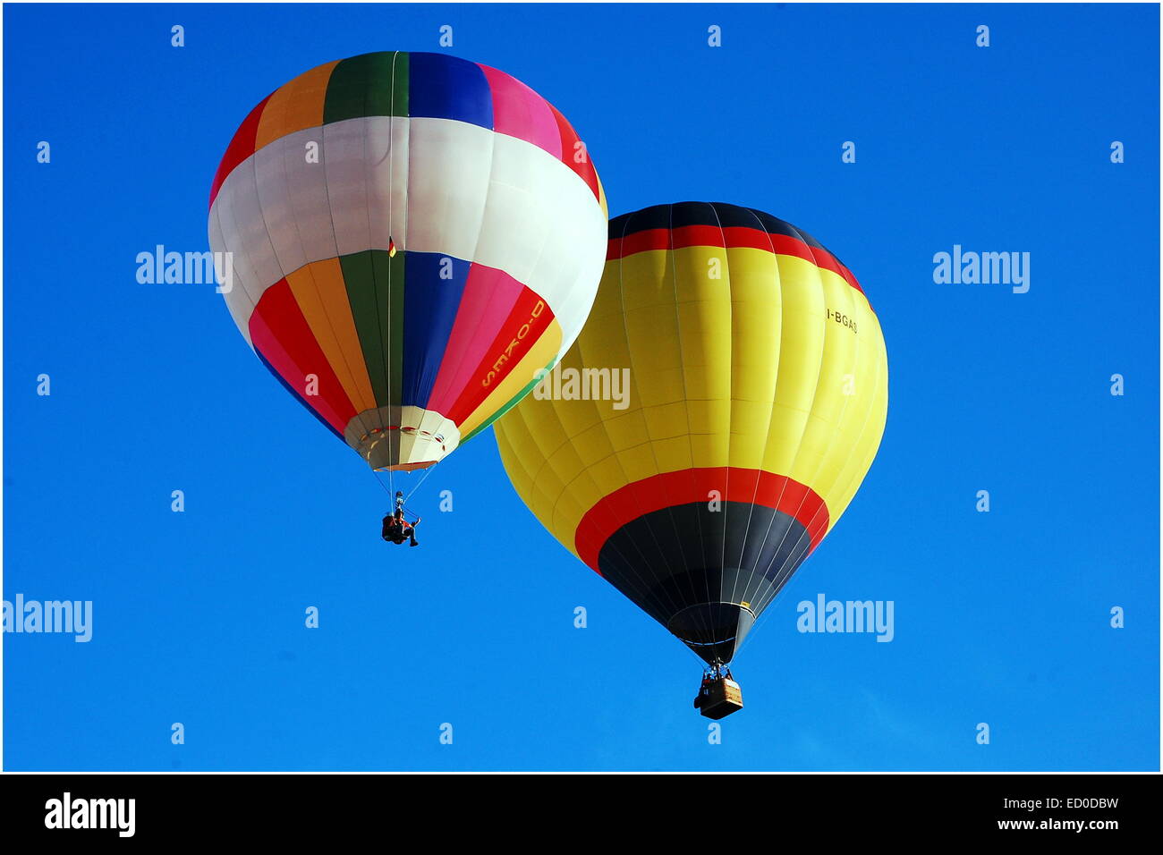 Two Hot air balloons Stock Photo - Alamy