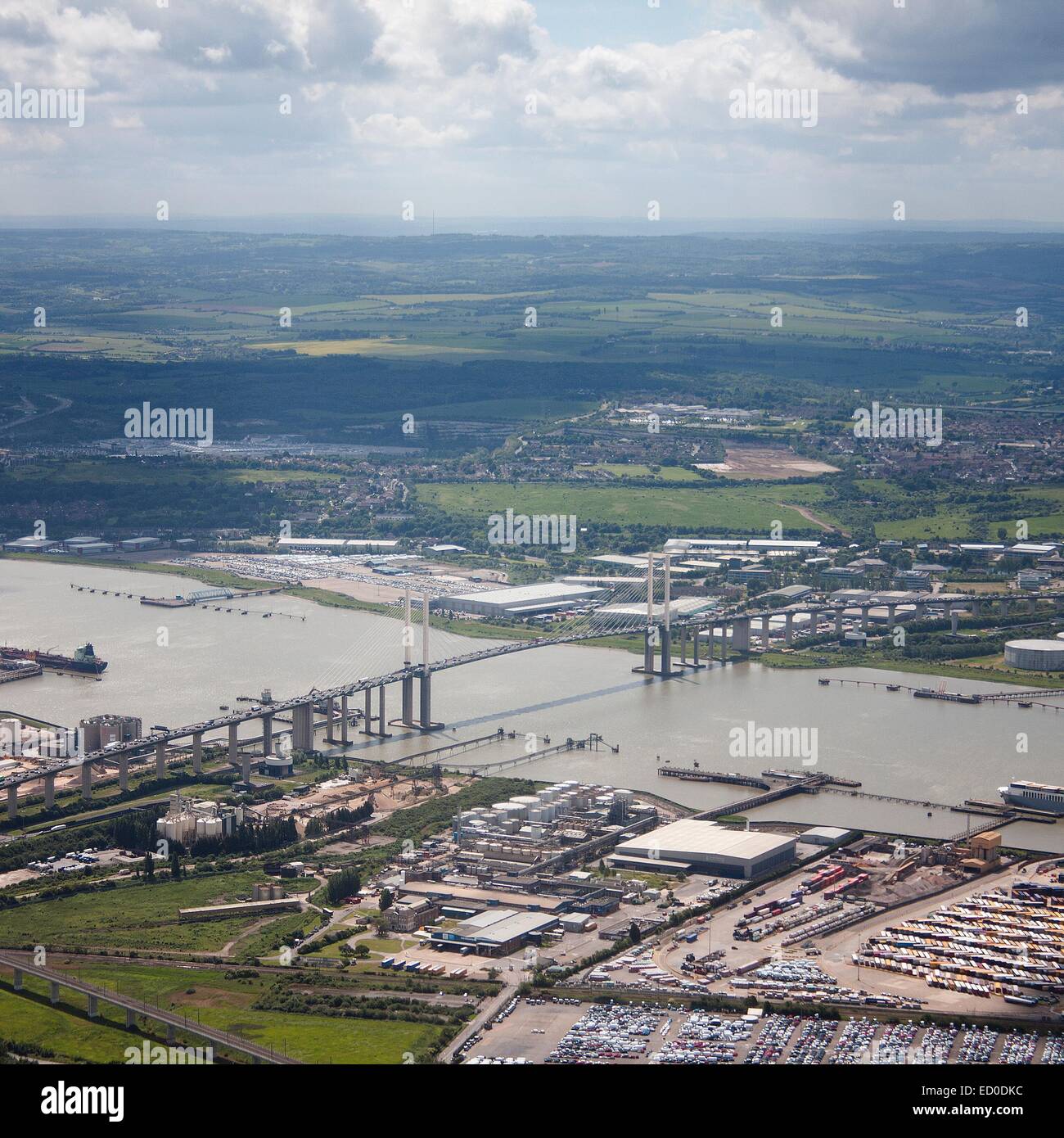 Aerial view of dartford river crossing hi-res stock photography and ...