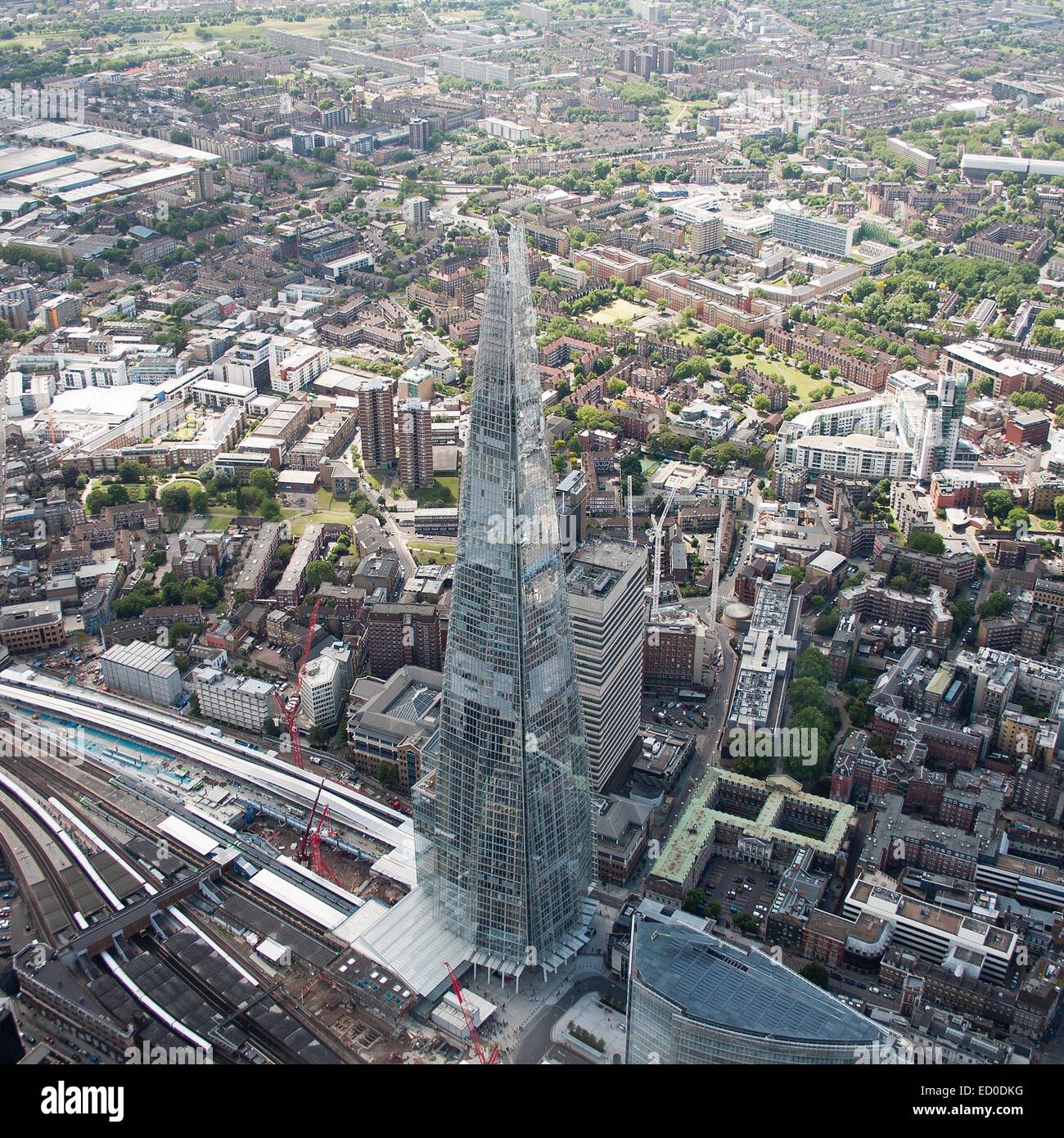United Kingdom, England, London, Aerial view of The Shard and ...