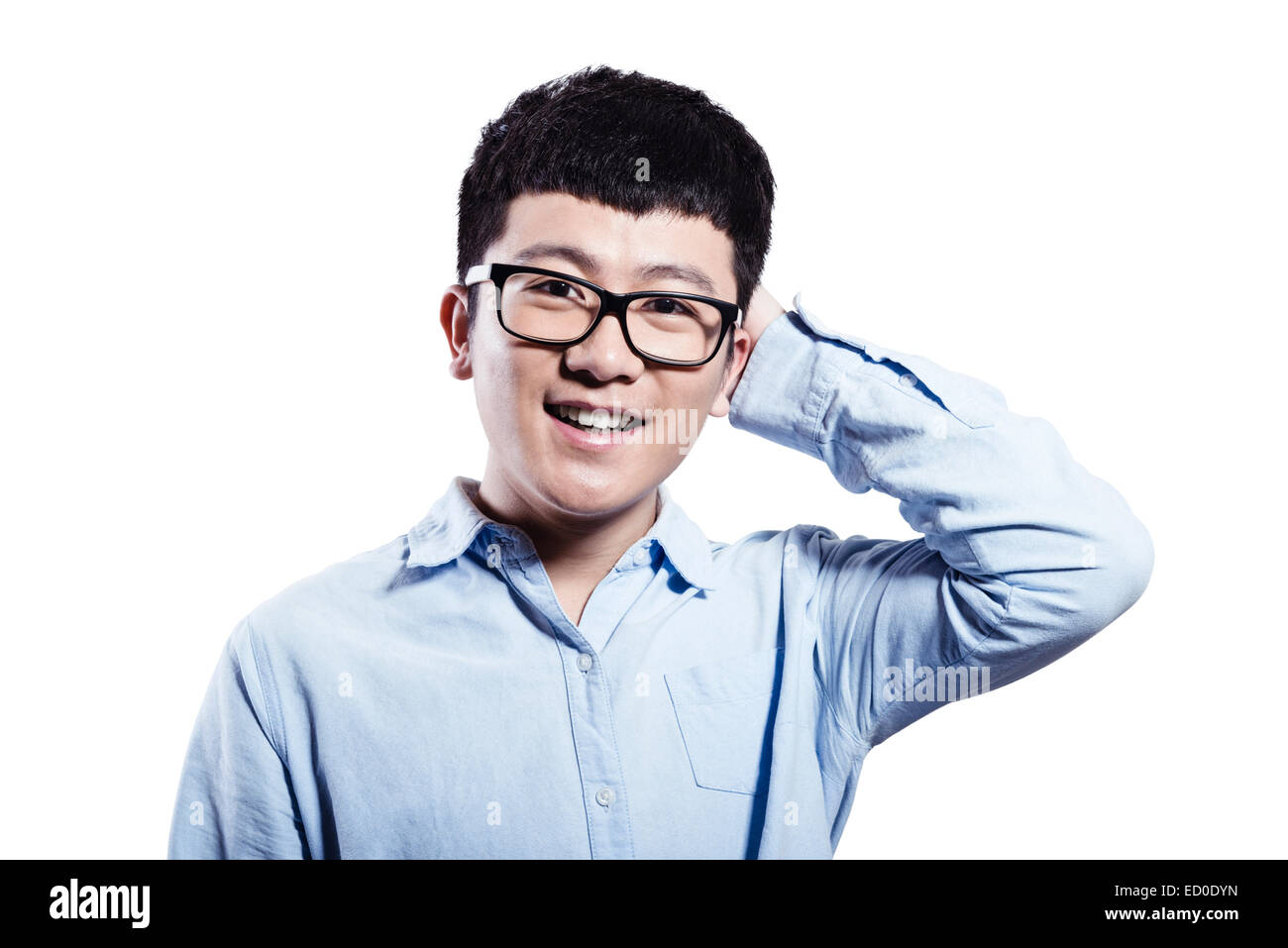 Laughing and scratching his head hi-res stock photography and images ...