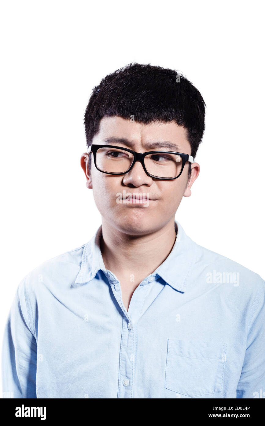 Young man disgusted Stock Photo - Alamy