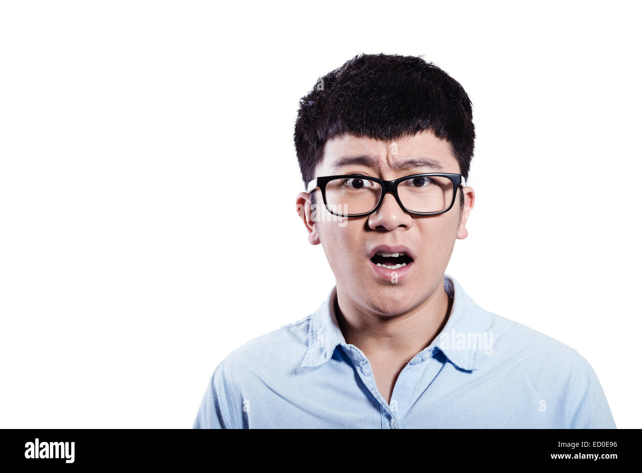 Young man in shock Stock Photo - Alamy