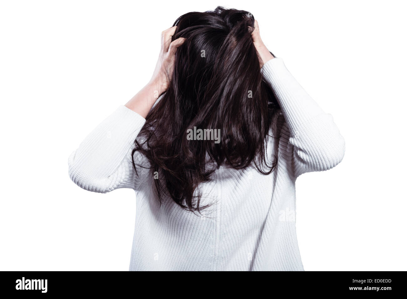 Portrait of young woman freaking out Stock Photo - Alamy