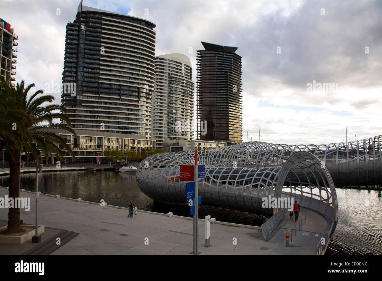 The sculptural and aesthetically pleasing Webb Bridge crossing the ...