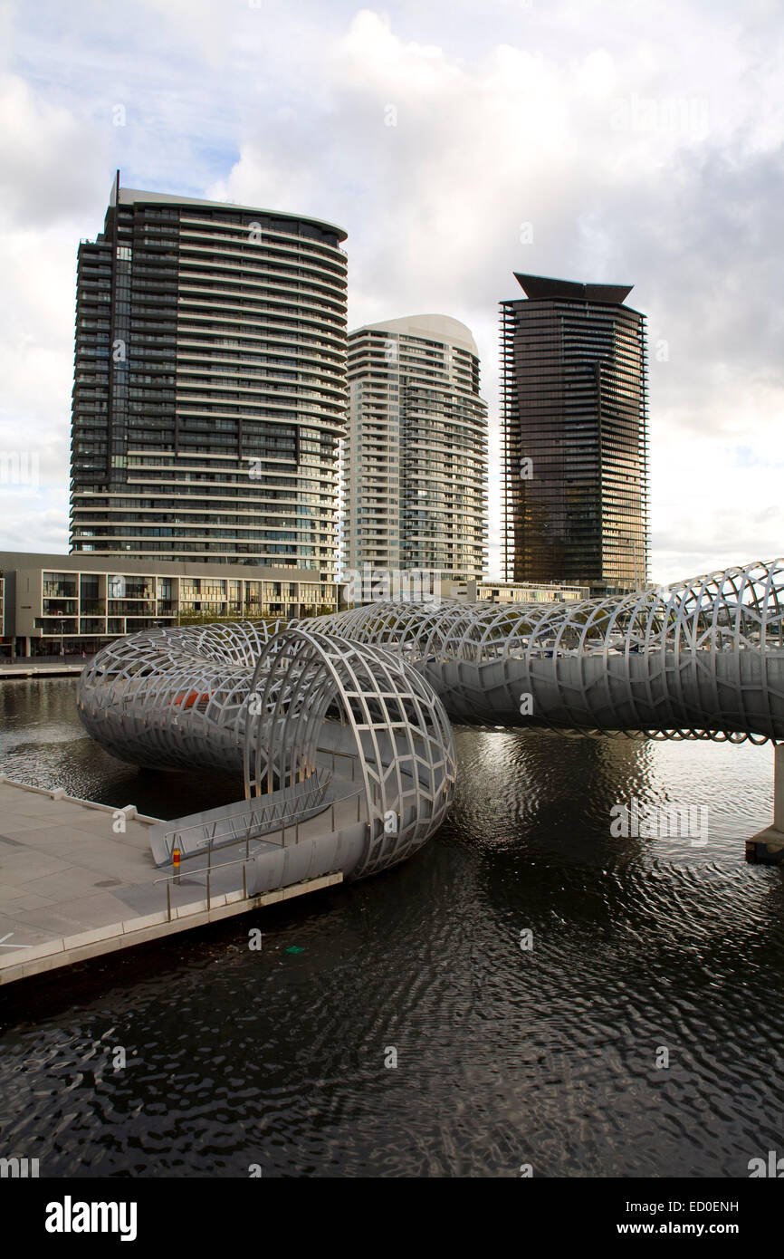 The sculptural and aesthetically pleasing Webb Bridge crossing the ...