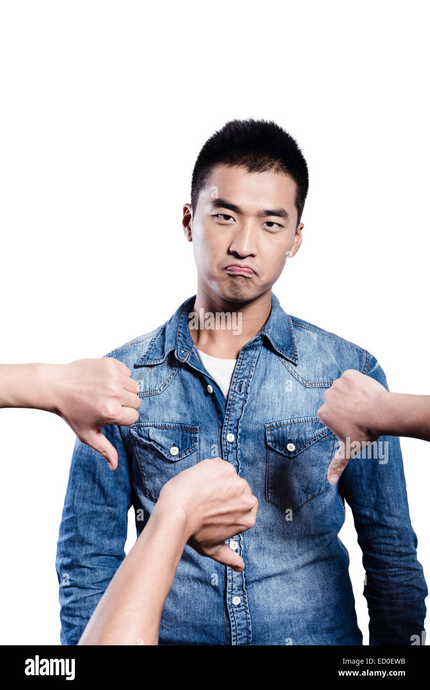 Asian man looking down hi-res stock photography and images - Alamy