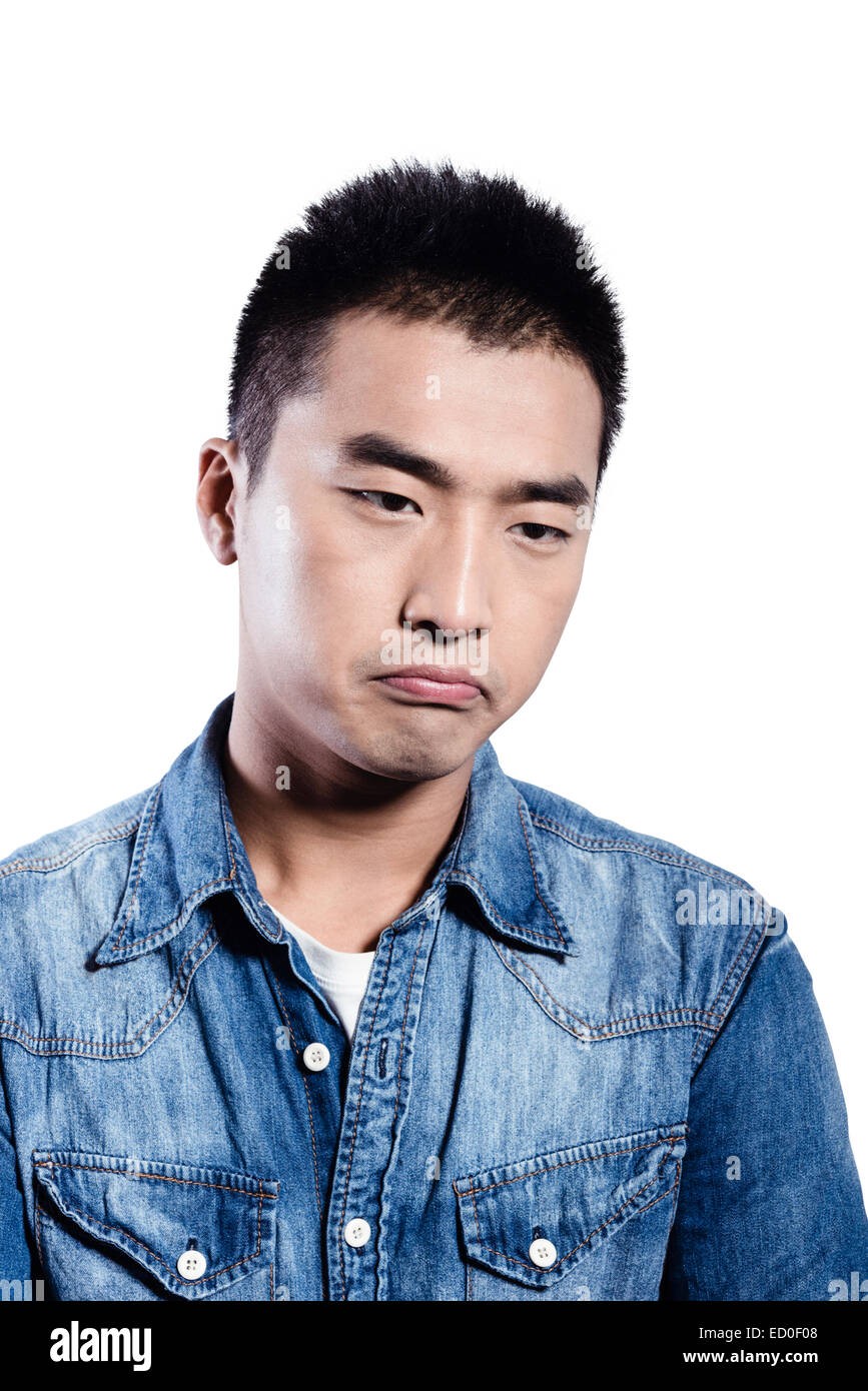 Portrait of disappointed young man Stock Photo - Alamy Portrait of disappointed young man Stock Photo - Alamy