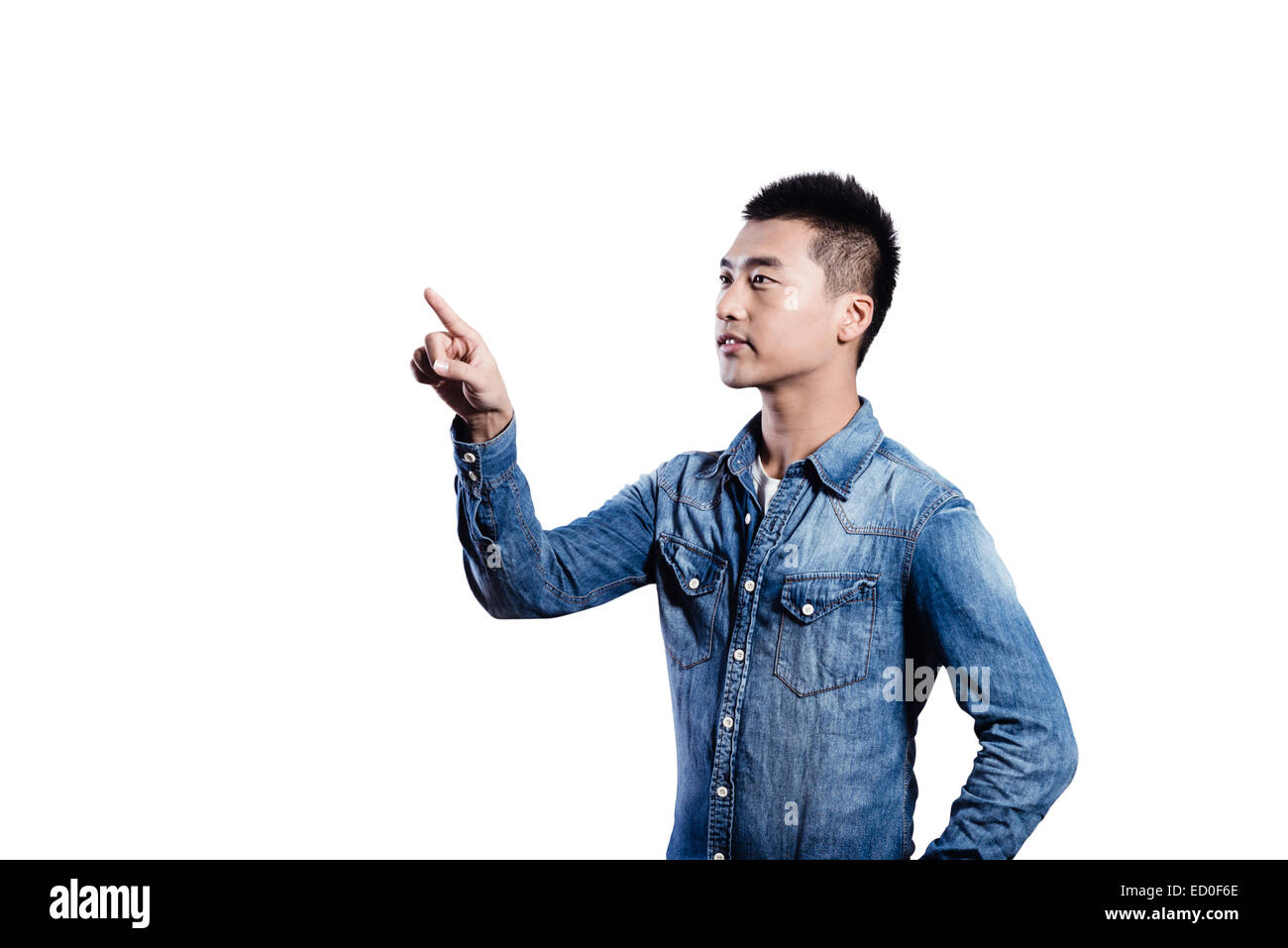 Person touching screen hi-res stock photography and images - Alamy