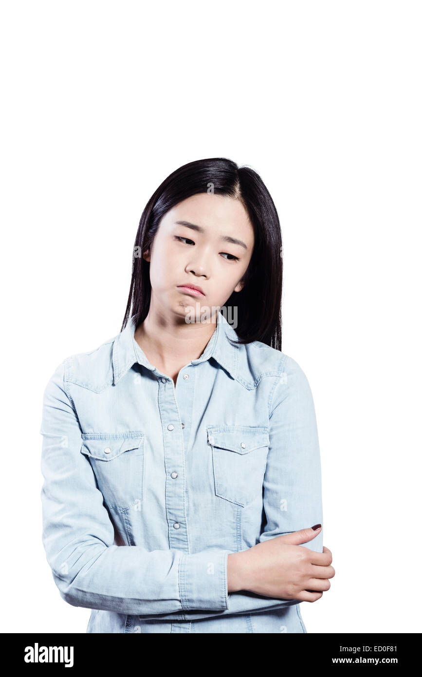Portrait of disappointed young woman Stock Photo - Alamy