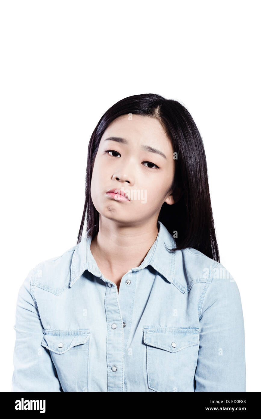 Portrait of disappointed young woman Stock Photo - Alamy