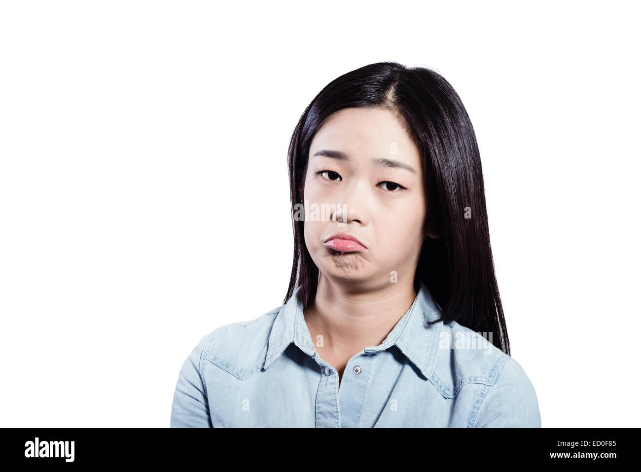 Portrait of disappointed young woman Stock Photo - Alamy