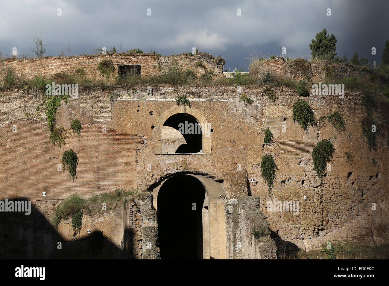 Italy. Rome. Mausoleum of Augustus. Tomb built in 28BC on the Campus ...