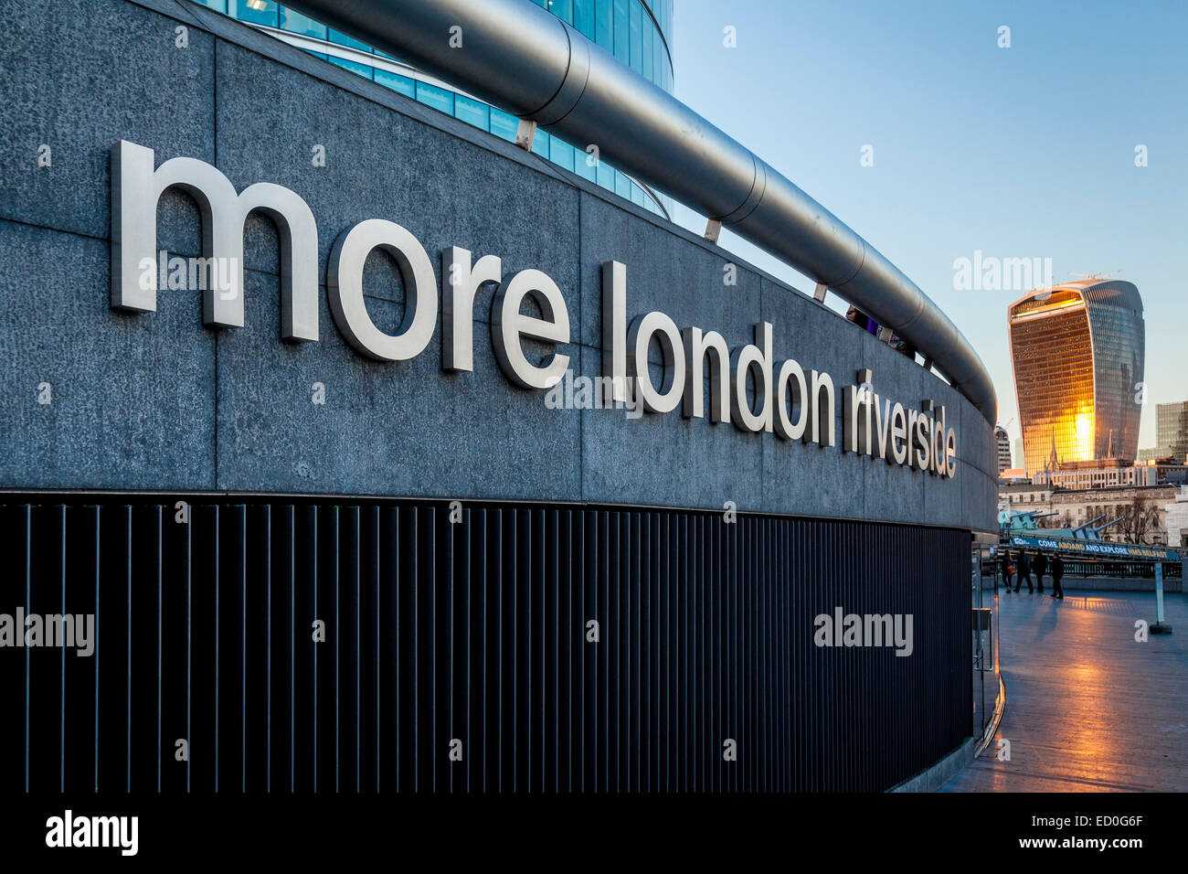 More London Riverside Development Sign, London, England Stock Photo - Alamy