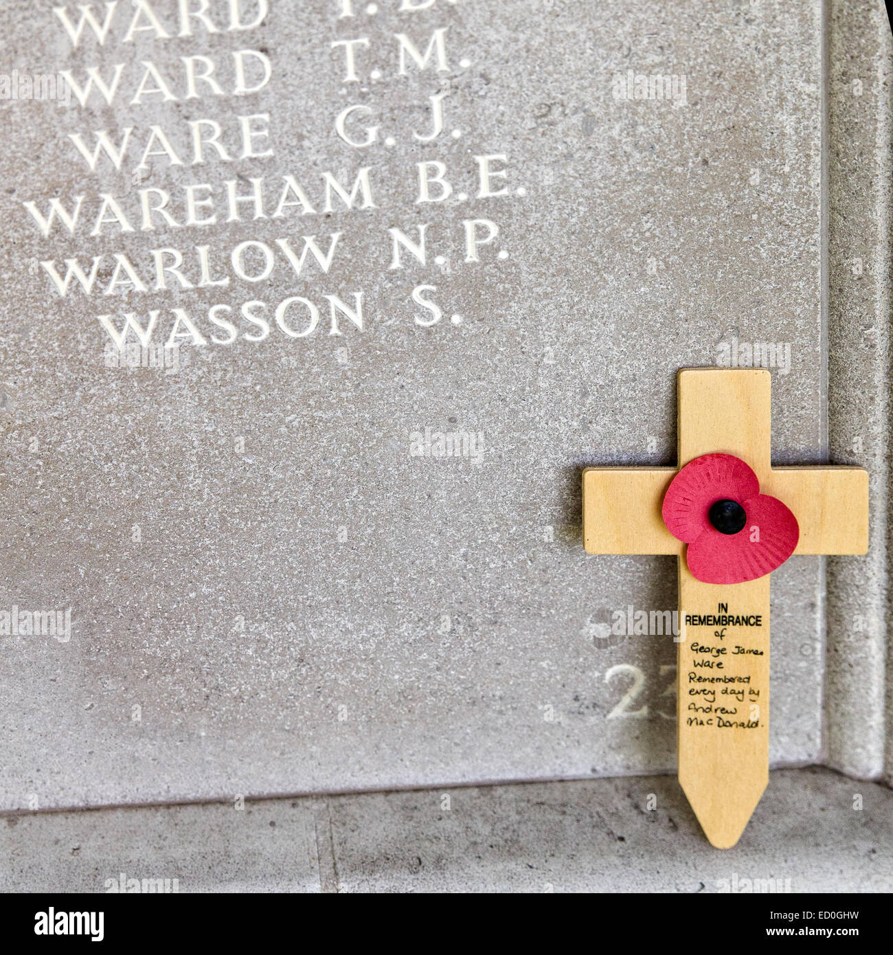 Remembered Every Day: Tribute to George James Ware below his ...